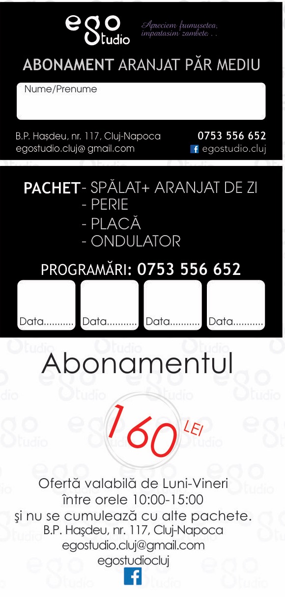 Oferte de Pret | Pachete | EgoStudio